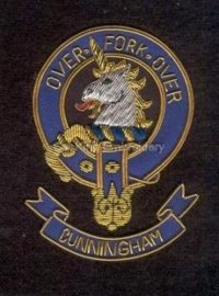 Cunningham Clan Crest Embroidered Patch for Scottish Clans