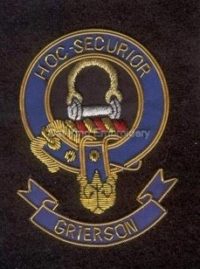 Grierson Clan Crest Embroidered Patch for Scottish Clans