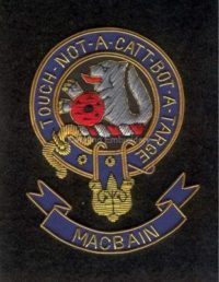 Macbain Clan Crest Embroidered Patch for Scottish Clans