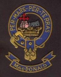 Macdonald Clan Crest Embroidered Patch for Scottish Clans
