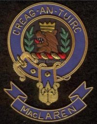 Maclaren Clan Crest Embroidered Patch for Scottish Clans