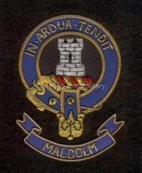 Malcolm Clan Crest Embroidered Patch for Scottish Clans