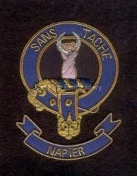 Napier Clan Crest Embroidered Patch for Scottish Clans
