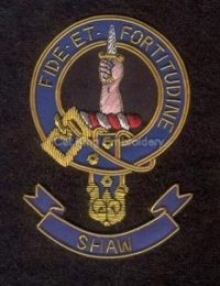 Shaw Clan Crest Embroidered Patch for Scottish Clans