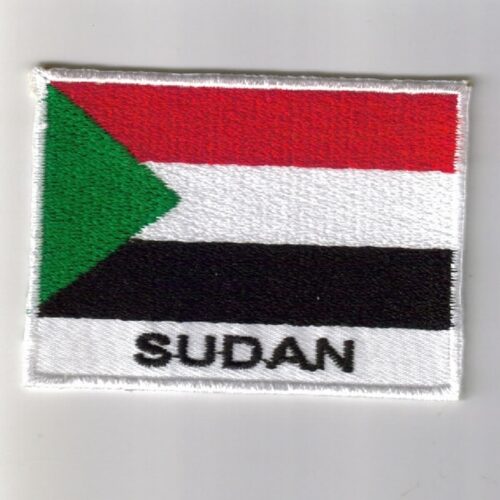 Sudan embroidered patches - country flag Sudan patches / iron on badges