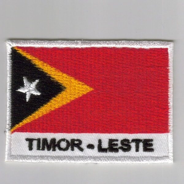 Timor-Leste embroidered patches - country flag Timor-Leste patches ...