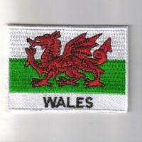 Wales embroidered patches - country flag Wales patches / iron on badges