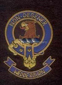 Wedderburn Clan Crest Embroidered Patch for Scottish Clans