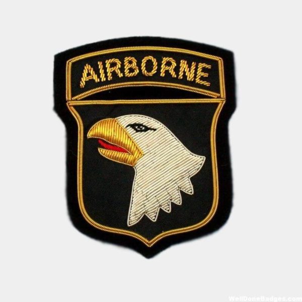 Airborne Embroidered Patches | Airborne division Bullion wire Blazer Crest
