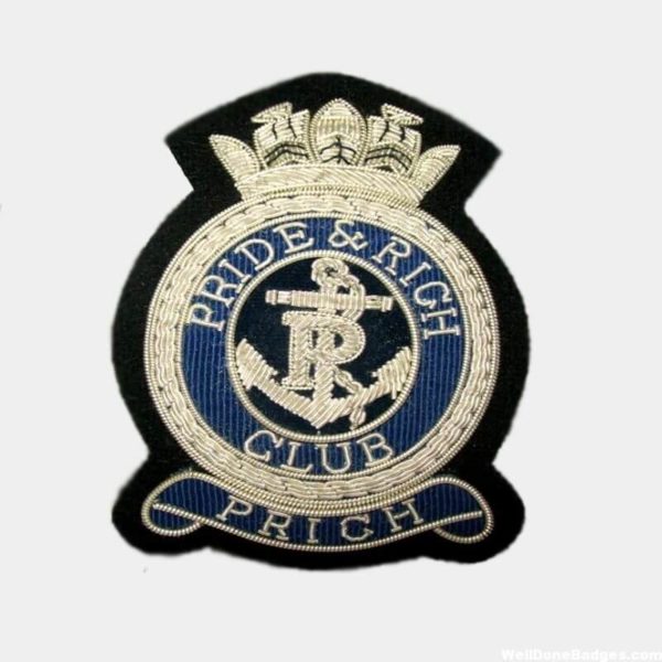Custom Patch | Bullion Wire Blazer Crest | WELL DONE Badges